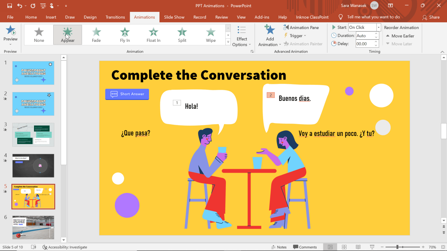 8 Quick & Easy PowerPoint Animations to Use in Any Lesson | ClassPoint