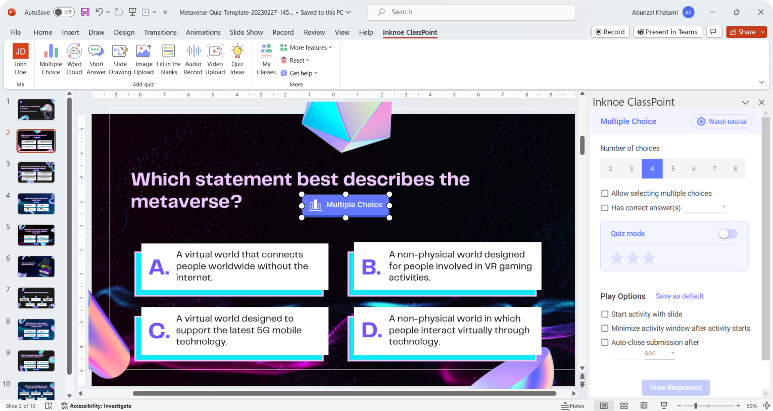 How to Create a Classroom Quiz Competition in PowerPoint | ClassPoint